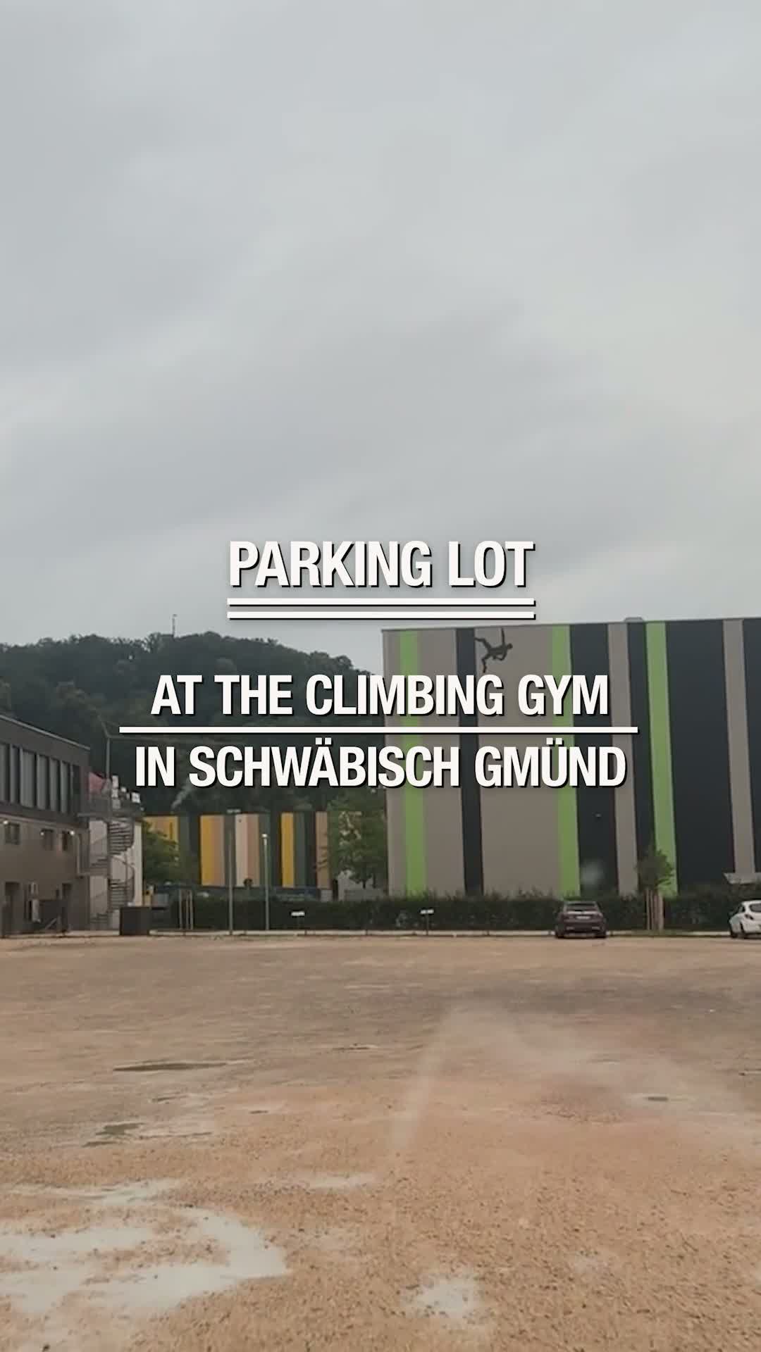 Parking lot at the climbing gym in Schwäbisch Gmünd_Vertical