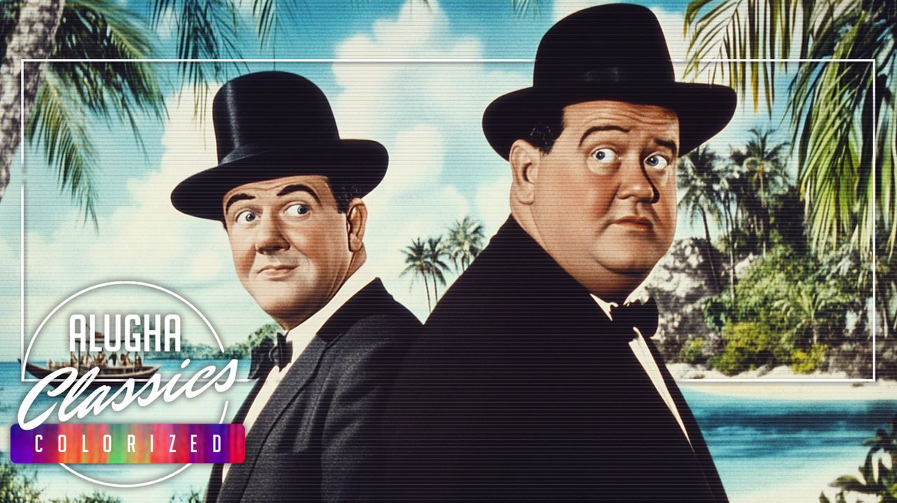 Laurel and Hardy: Atoll K - Colorized by alugha – alucation