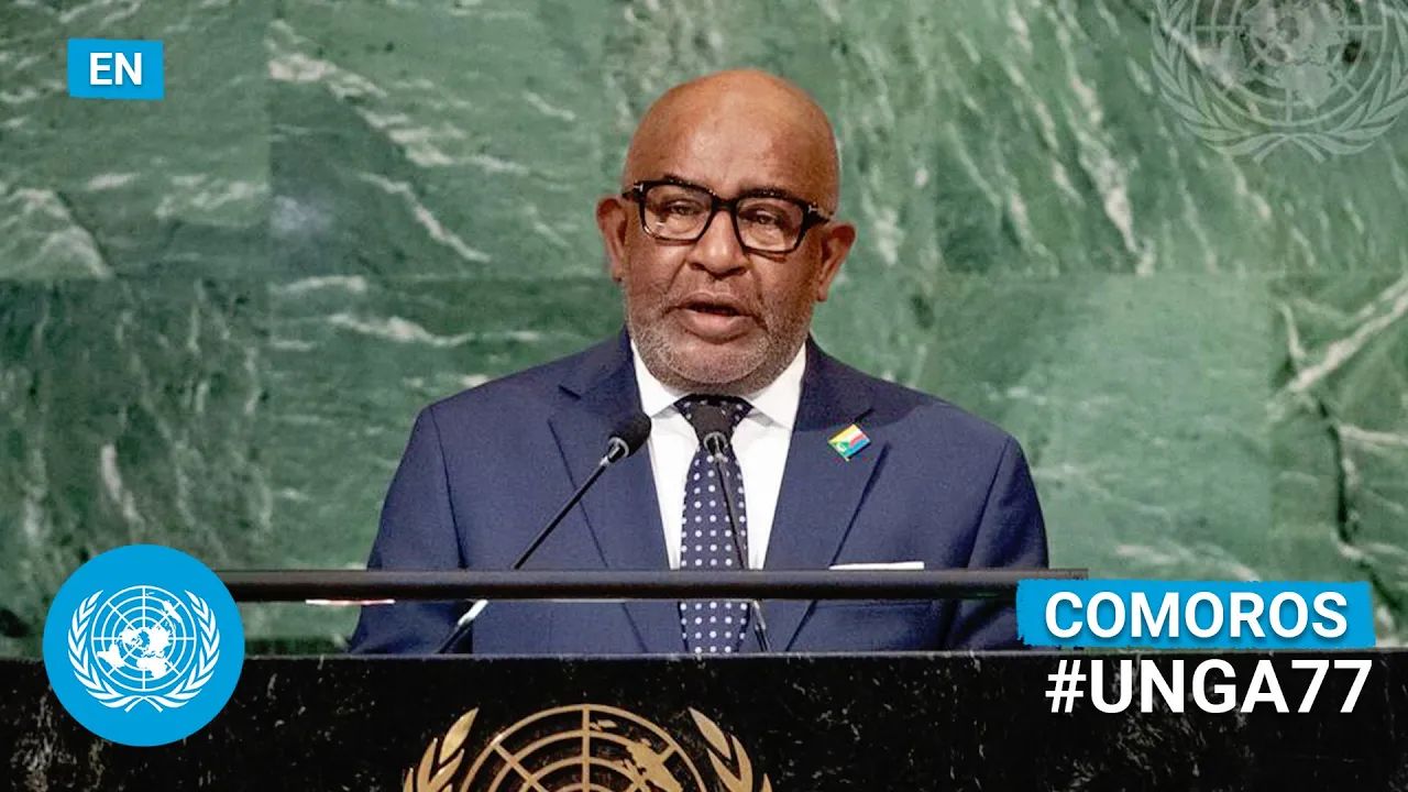 🇰🇲 Comoros - President Addresses United Nations General Debate, 77th ...