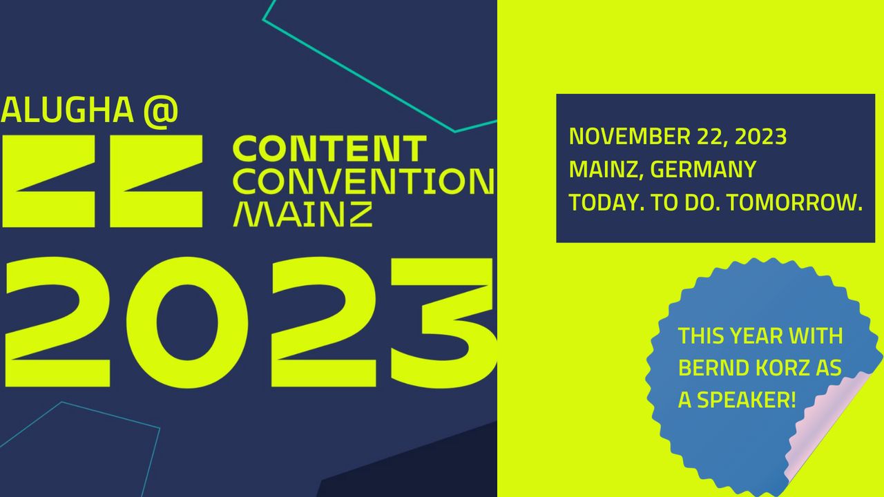 Content Convention Mainz 2023: Alugha's Speaker and Exclusive Insights – alugha