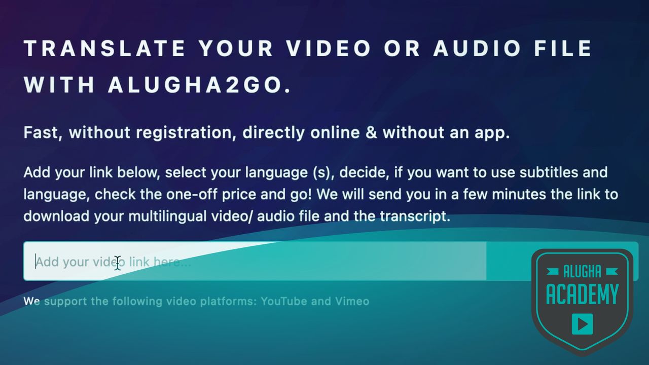 alugha2go Fast explained in just a few steps – alugha